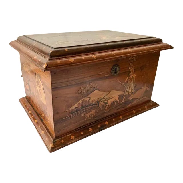 Late 19th Century Italian Inlaid Document Box | Chairish