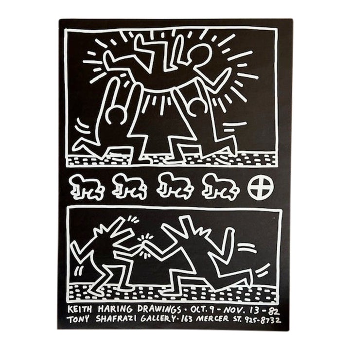 "Keith Haring Drawings”, 1982, Original First Solo Exhibition Poster ...