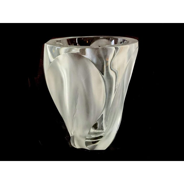 Vintage Lalique Ingrid French Crystal Vase, Signed | Chairish