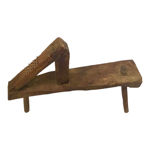 Primitive Antique Wooden Corn Sheller | Chairish