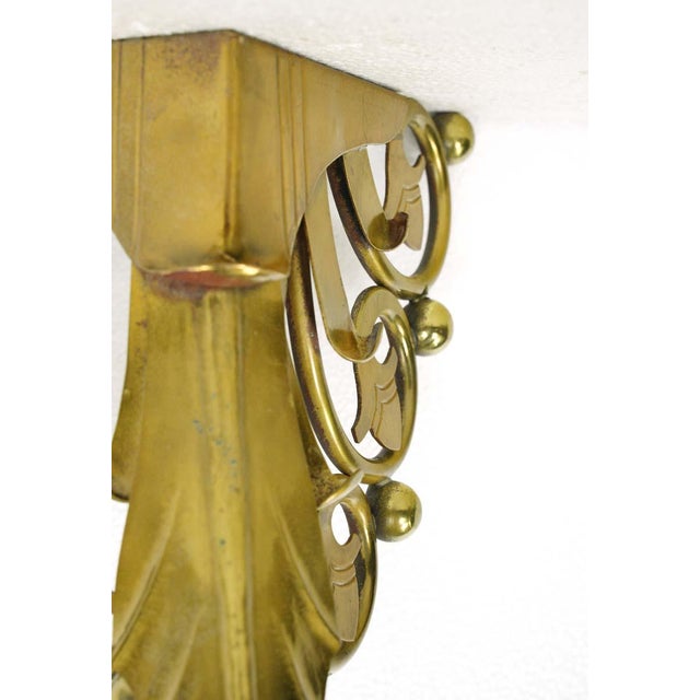 Pair of Mid 20th Century Bronze Art Deco Outside Corner Brackets | Chairish