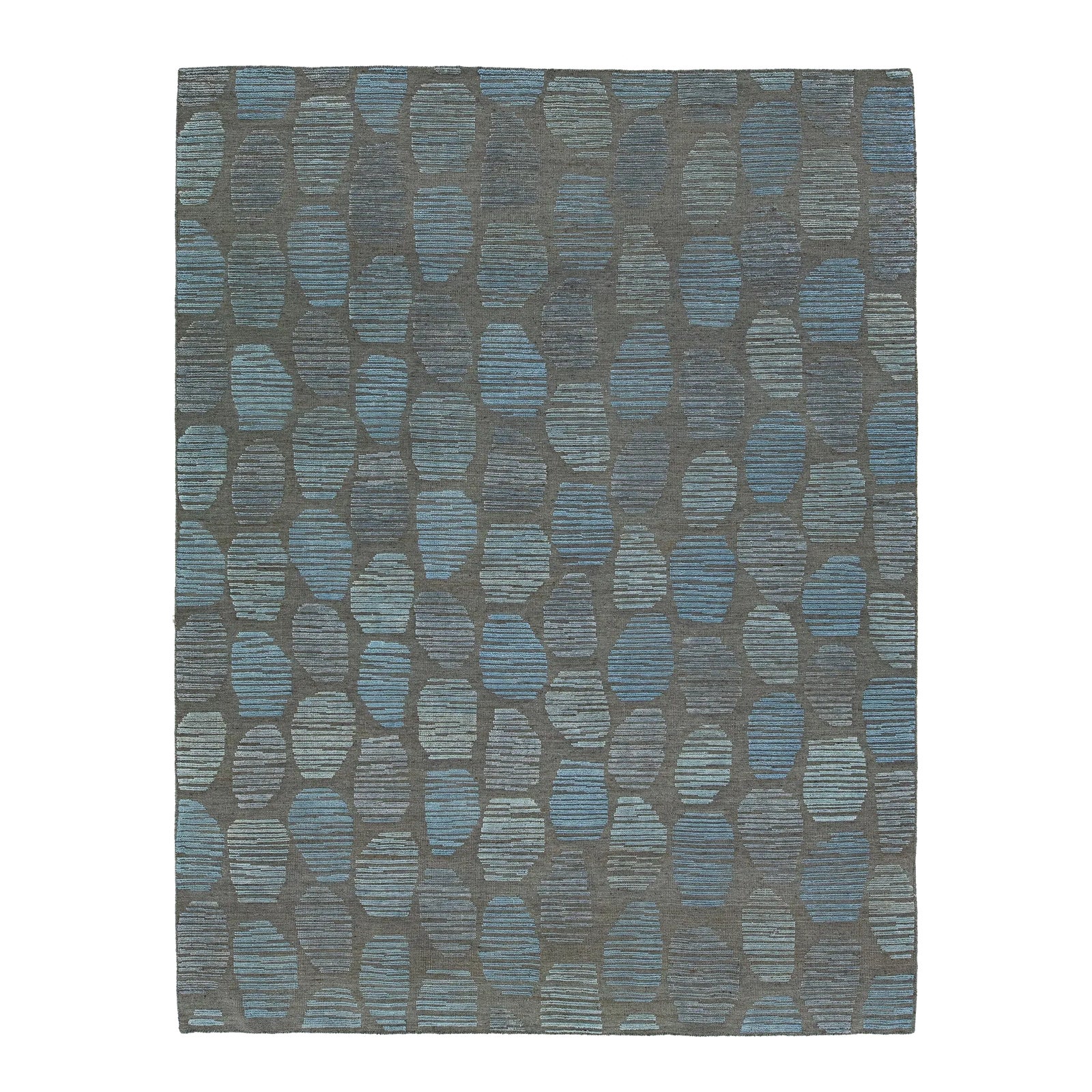 Modern Gray Moroccan Wool Rug With Allover Design | Chairish
