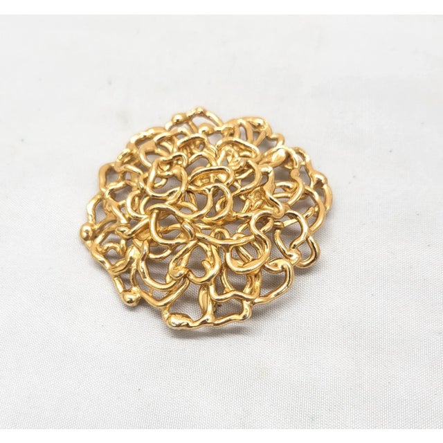 Vintage Signed Napier "Tangled Gold" Brooch, Circa 1967 Ad Piece | Chairish
