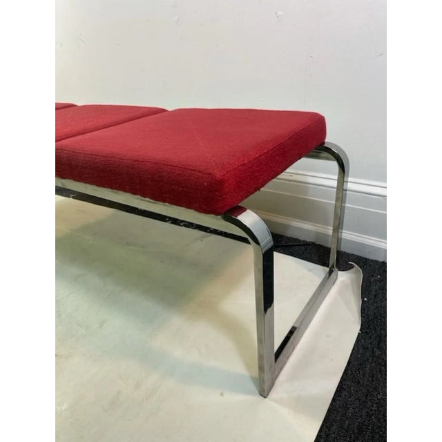 1970s Design Institute America Modernist Chrome Bench | Chairish