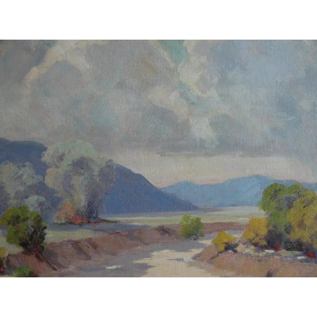 Mid 20th Century Harold Walsh - Desert Landscape - Oil on Board | Chairish