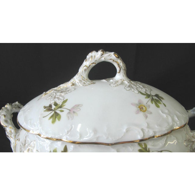 Rosenthal Louis XIV Large Hand Painted Floral Gold Gilt Soup Tureen W ...