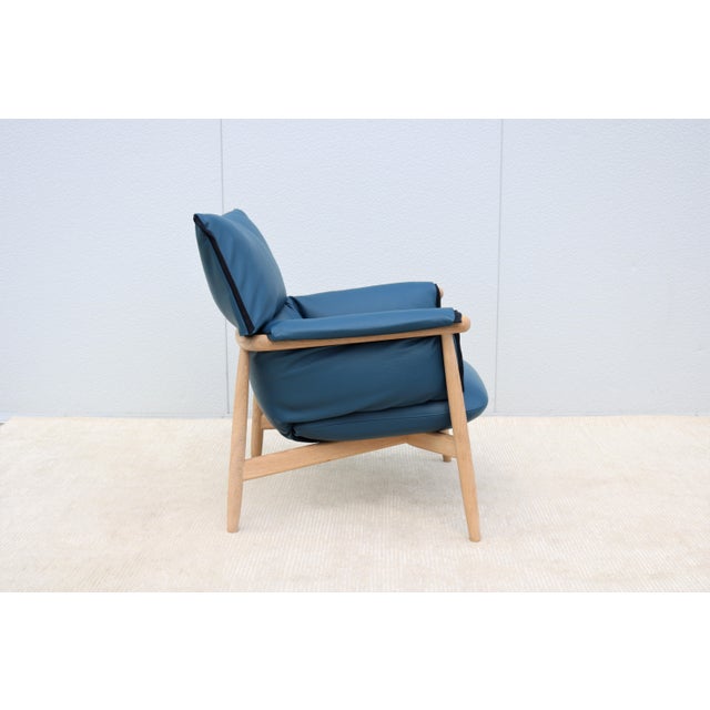 Danish Modern Eoos for Carl Hansen & Son E015 Blue Leather Embrace ...