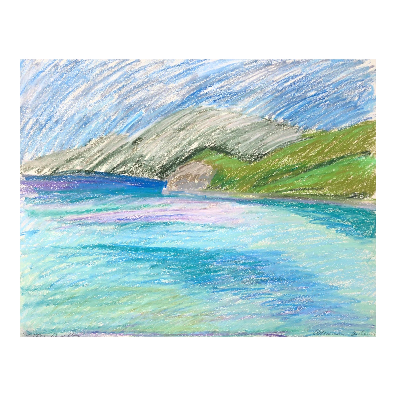 1979 Adrienne Anderson Virgin Islands Pastel | Chairish