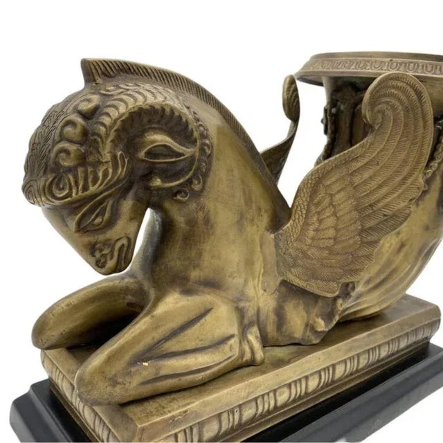 1900 Golden Fleece Chrysomallos Winged Ram Bronze Mantle Urn | Chairish