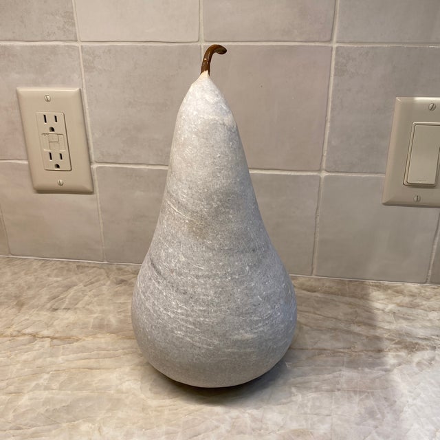 Large Marble Pear | Chairish