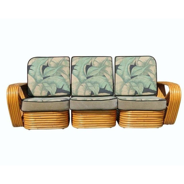 1930s Restored Six-Strand Square Pretzel 3-Seater Sectional Sofa | Chairish