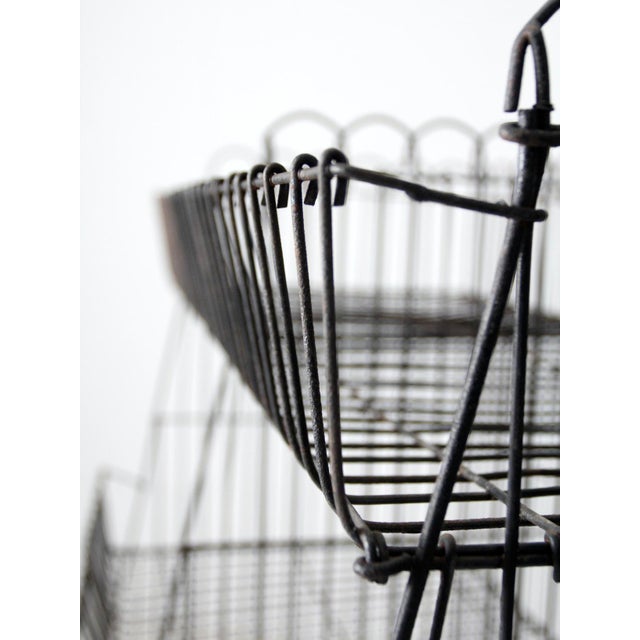 Vintage Black Wire Shelf Rack | Chairish