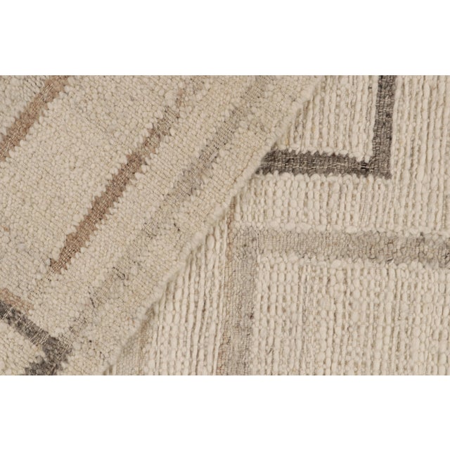 Contemporary Kilim Rug in Beige-Brown Art Deco Pattern by Rug & Kilim ...