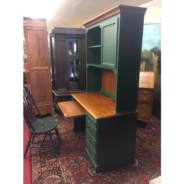 Vintage Ethan Allen Computer Desk With Hutch | Chairish