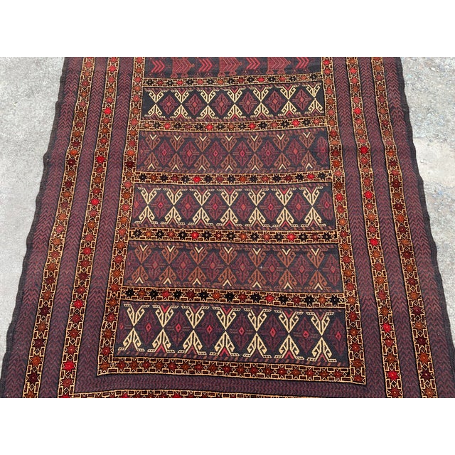 1990s Unique Flatweave Tribal Handwoven Kilim Rug | Chairish