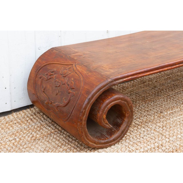 Dragon Motif Scroll Coffee Table | Chairish