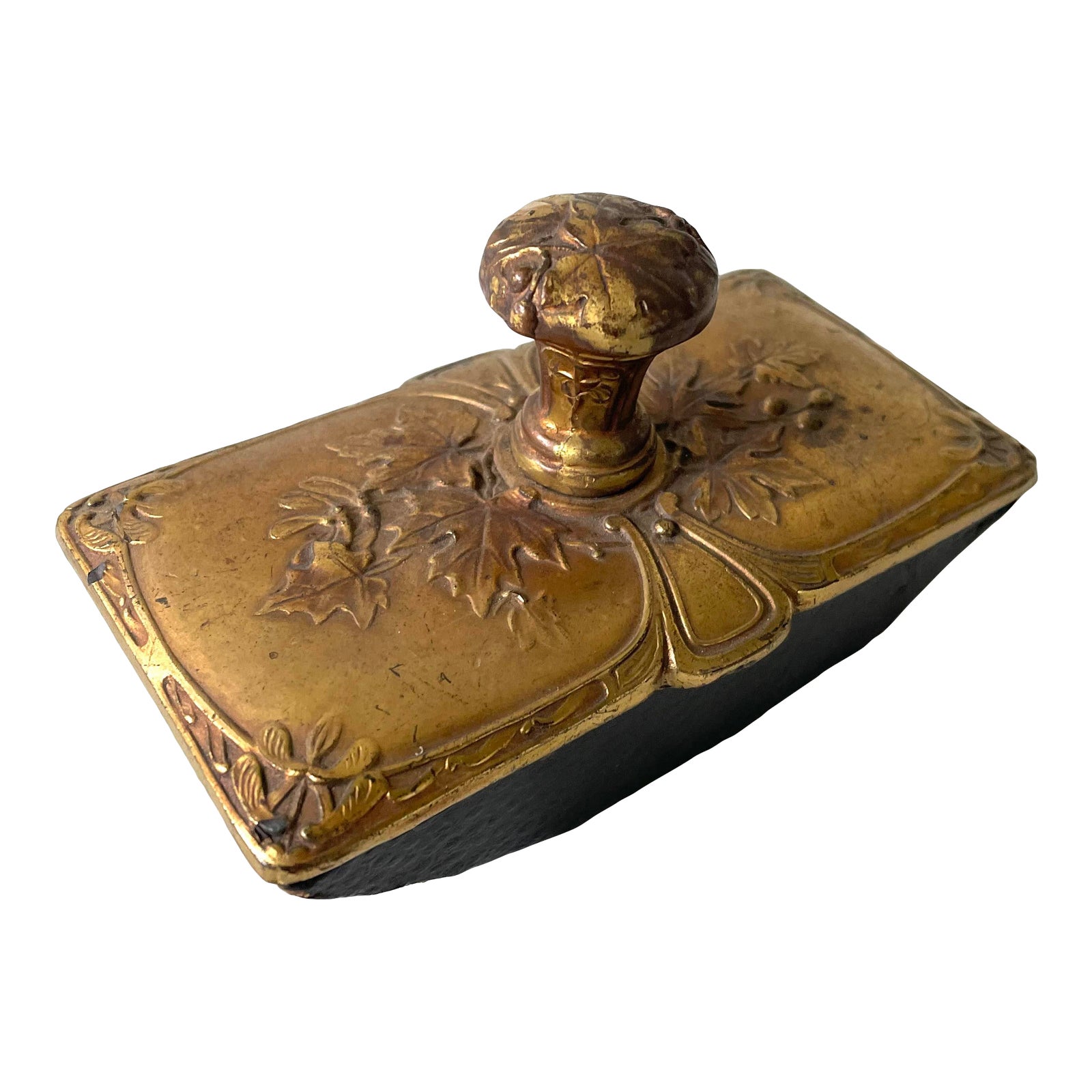 Art Nouveau Bronze Rocking Ink Blotter | Chairish