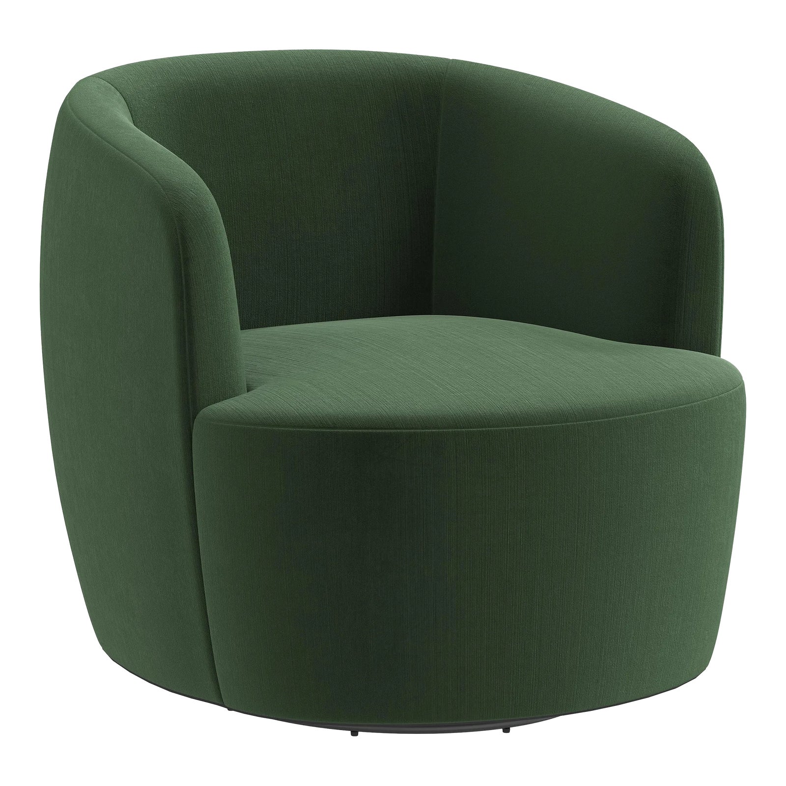 Charlie Swivel Chair in Luxe Emerald Velvet | Chairish