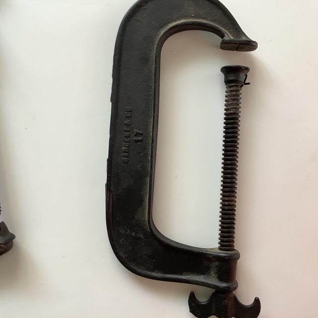 Antique 1900s Iron Clamps - a Pair | Chairish