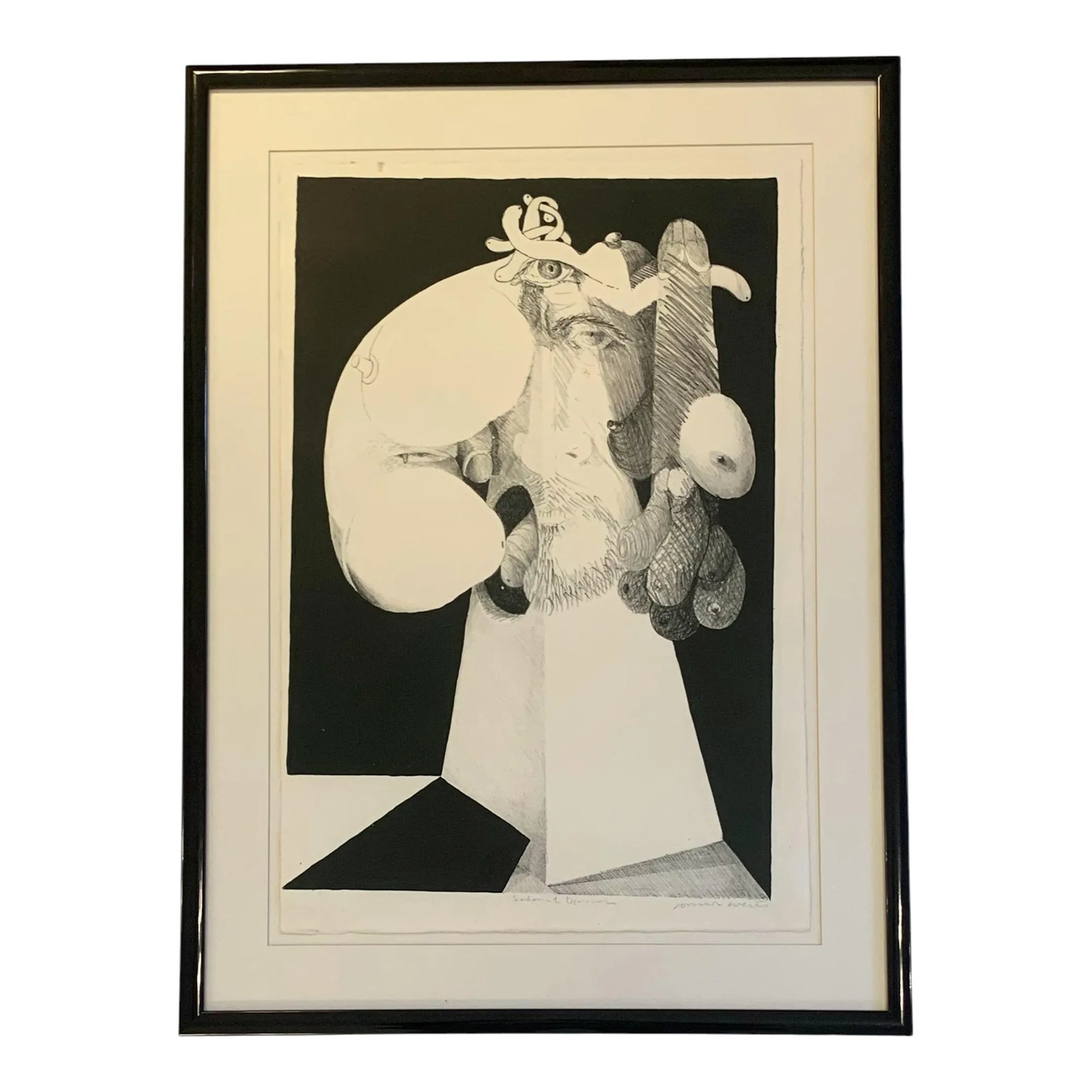 1960s Connor Everts "Sodom & Gomorrah" Pen and Ink Signed Original | Chairish