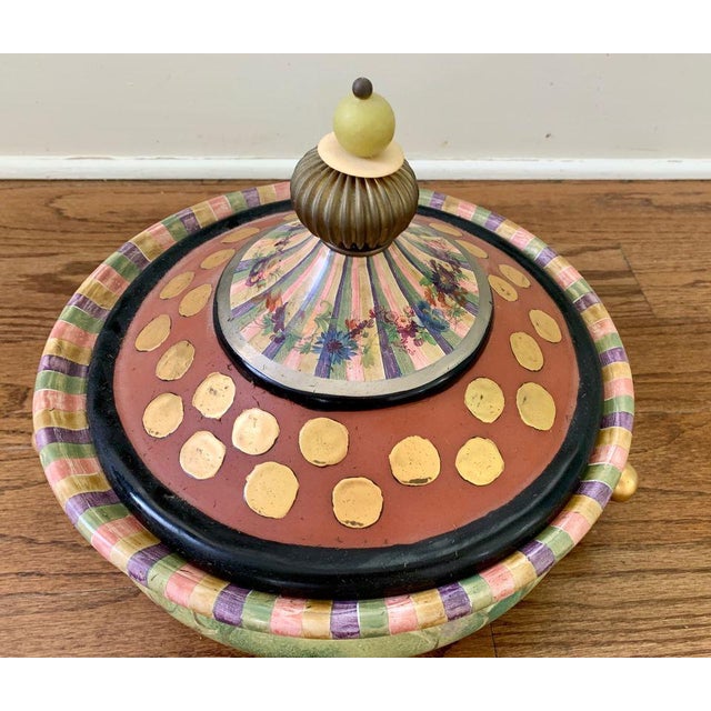 Mackenzie Childs Piece De Resistance Pottery Ceramic Gold Polka Dots ...