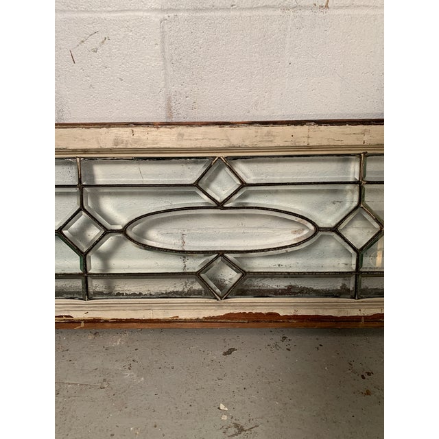 Mid 20th Century Beveled Stained Glass Window | Chairish