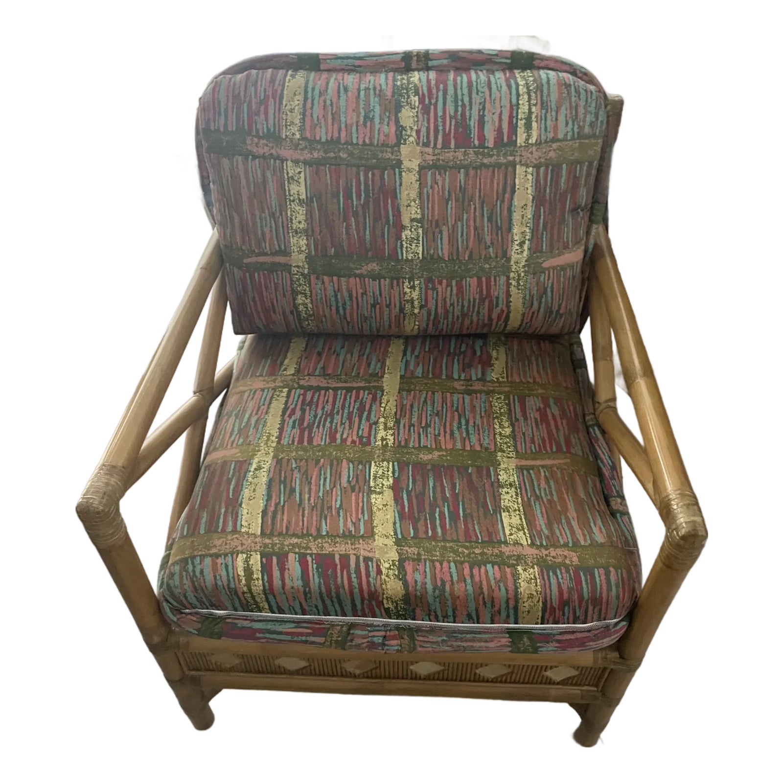 1970s Large Bamboo Chair | Chairish