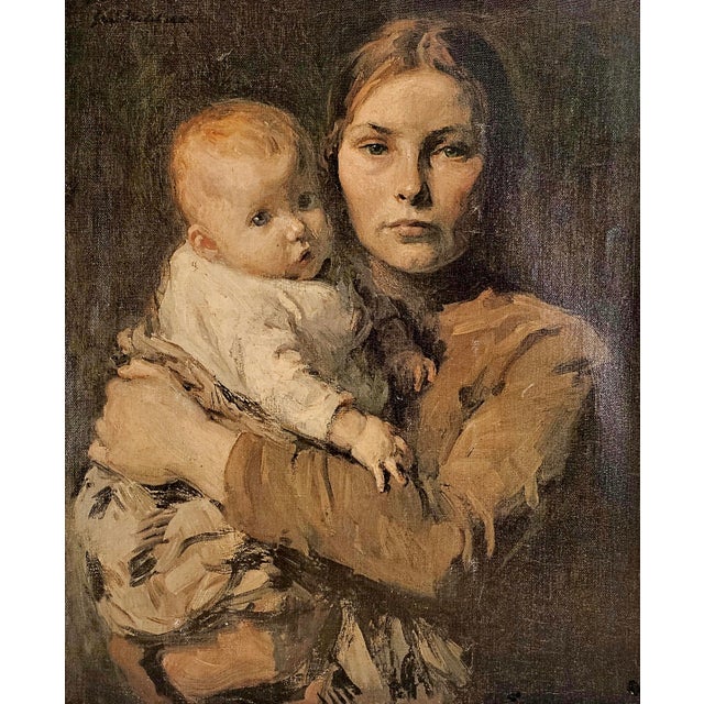 Gari Melchers "Mother & Child " Art Print Ornate Frame | Chairish