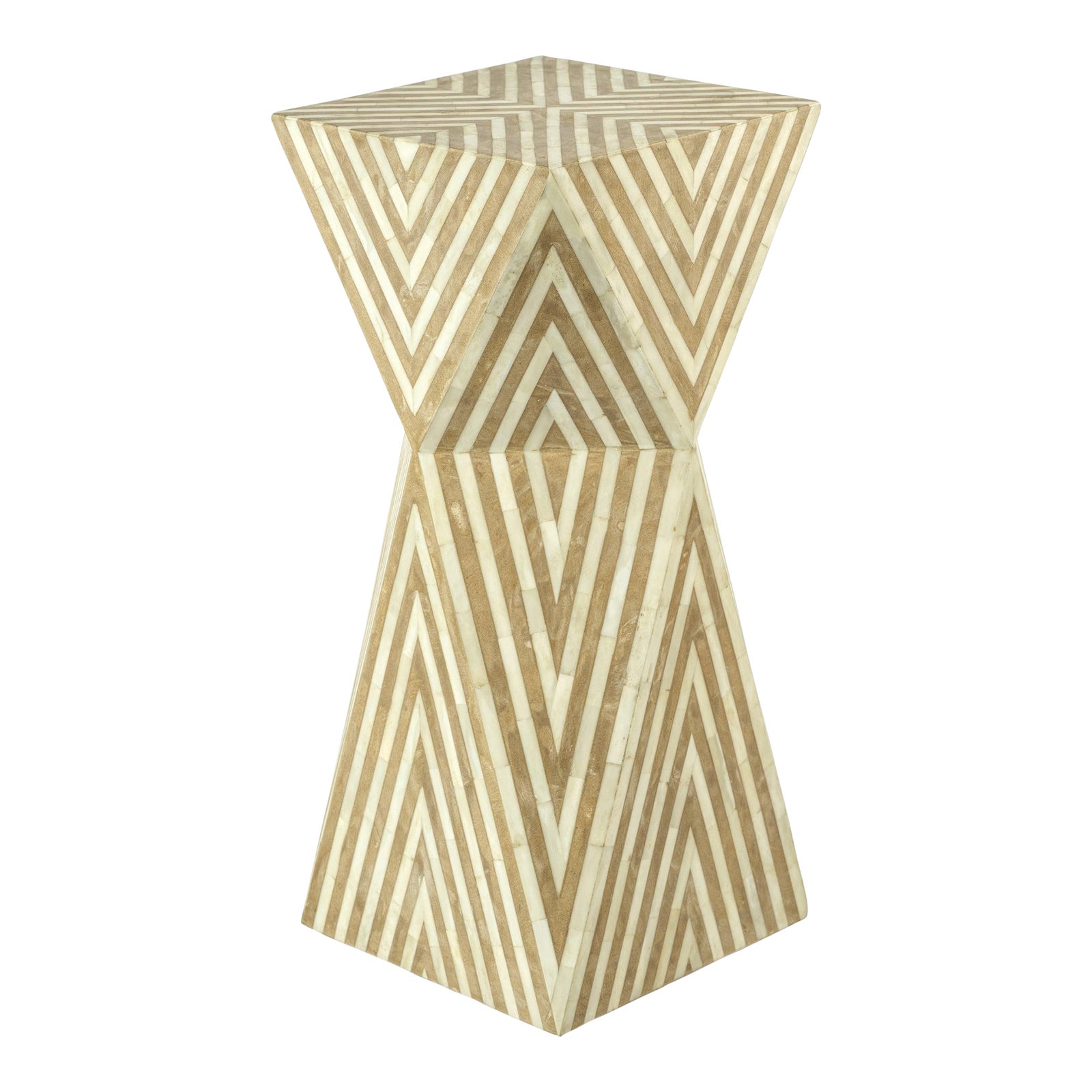 Bron 23" Tall Bone Inlay Side/Cocktail Table | Chairish