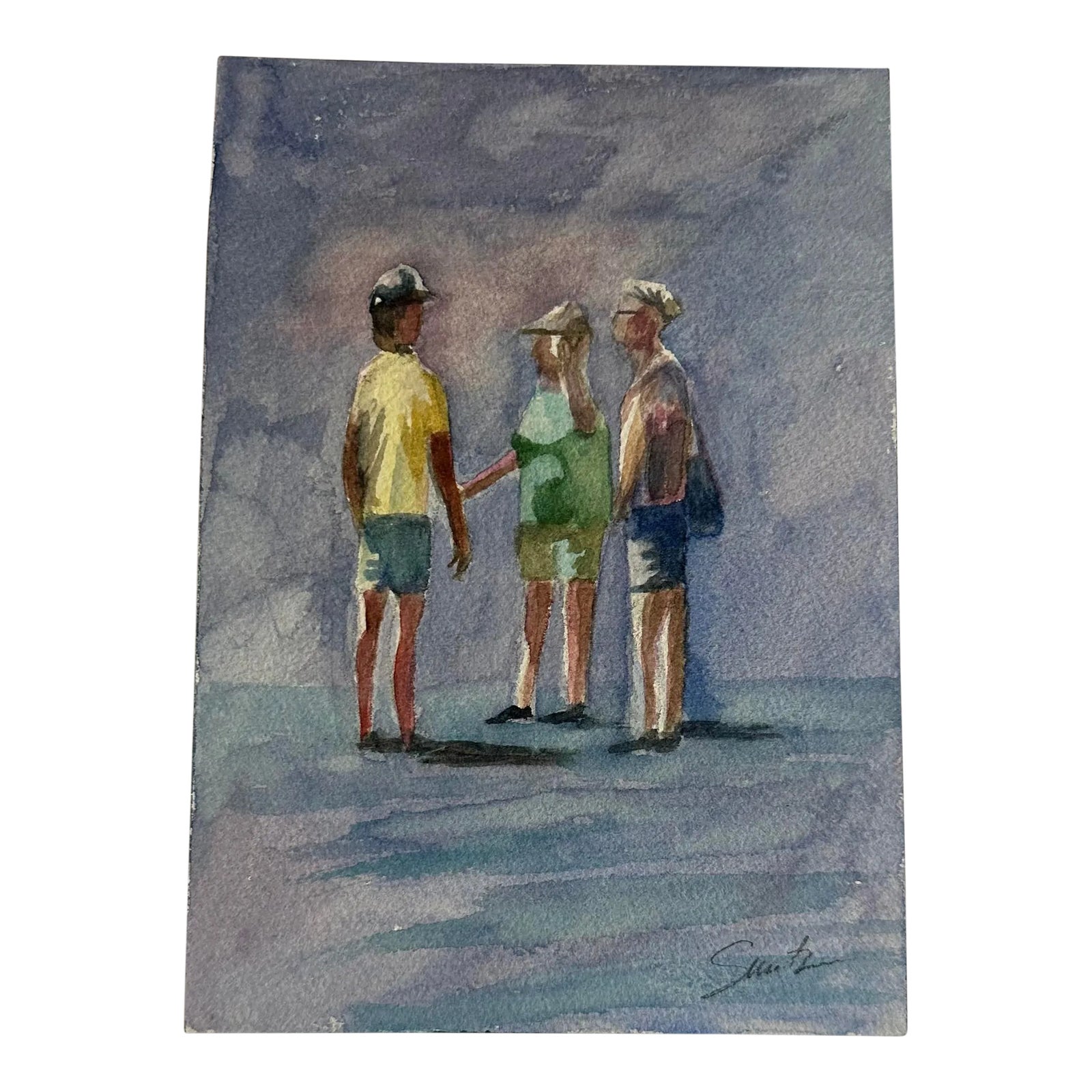 Nancy Smith Original Watercolor Painting "Quorum" | Chairish