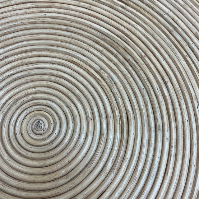 Pencil Reed and Rattan Coffee Table | Chairish