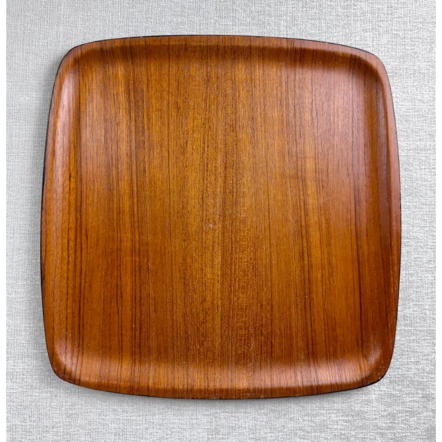 Mid Century Modern Japanese Teak & Black Lacquer "Contempo" Serving ...