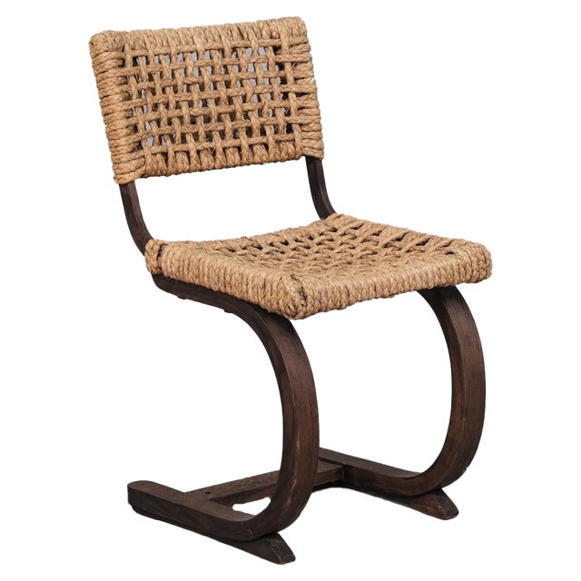 Mid-Century French French Dining Chairs attributed to Adrien Audoux ...