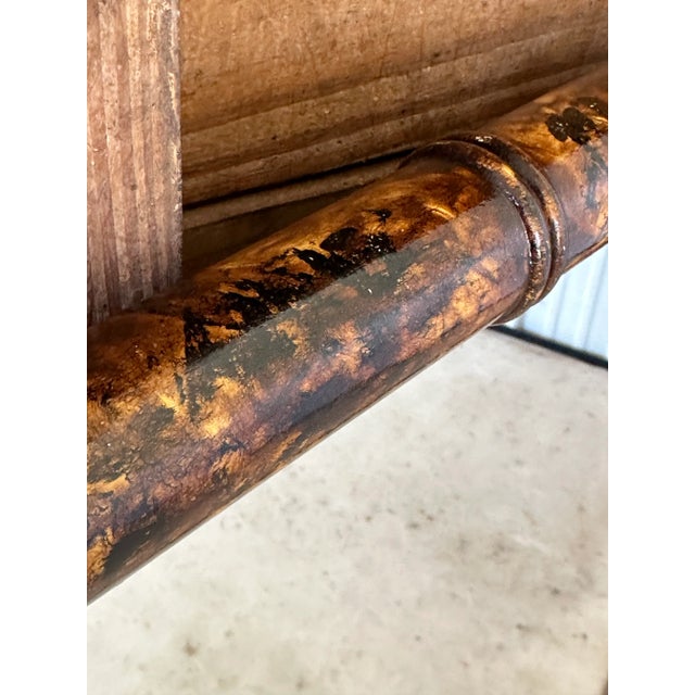 Vintage British Colonial Style Faux Bamboo Tortoise Finish Wall Mirror ...