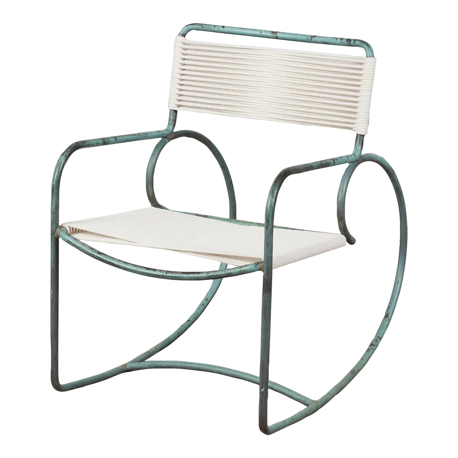 Walter Lamb for Brown Jordan Bronze Patio Rocking Chair | Chairish