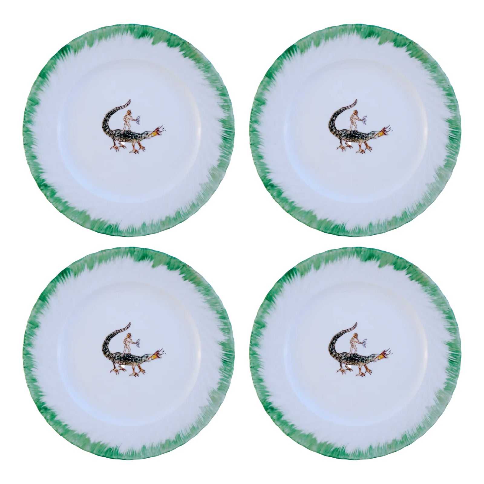 P19 Dinner Plates by Lithian Ricci, Set of 4 | Chairish