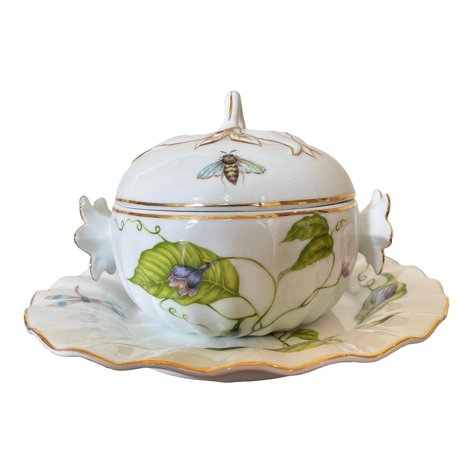 1990s I. Godinger & Co, Jardin Tureen With Plate | Chairish