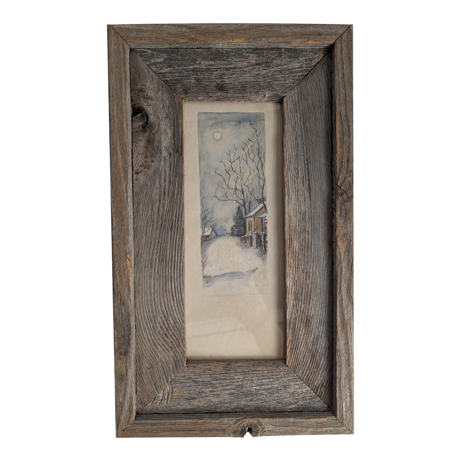 w.c. Vincent Framed House Scene Framed Pencil Drawing | Chairish