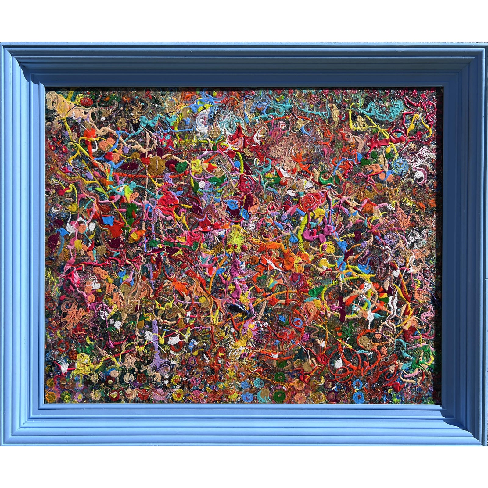 Abstract Painting on Canvas by Serg Graff, "Welding Spatter", Coa ...