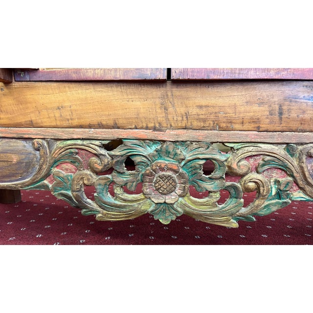 Vintage Balinese Altar Cabinet/Sideboard | Chairish