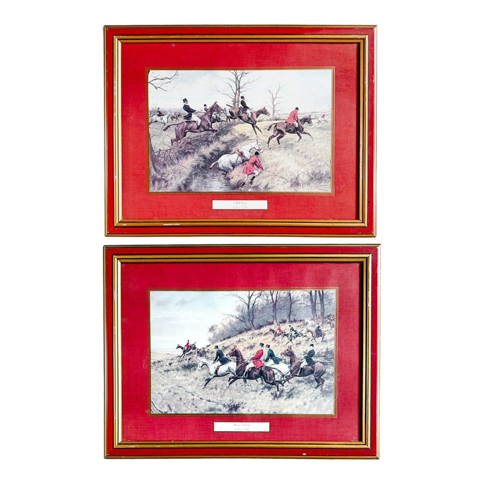 Framed Reproduction Prints of George Wright's Fox Hunting Scenes - A ...