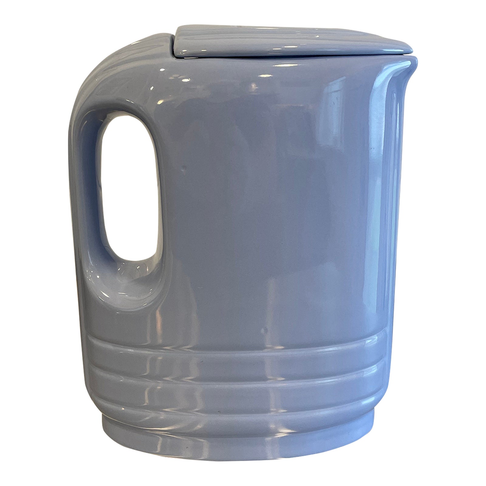 Vintage Hall China Hercules Refrigerator Pitcher Lune Blue | Chairish