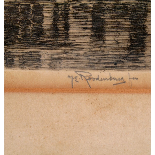 Signed Amsterdam Etching by Roodenburg | Chairish