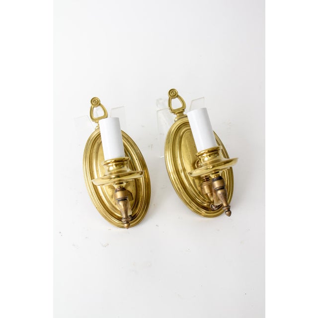 1940’s Traditional Brass Sconces - a Pair | Chairish