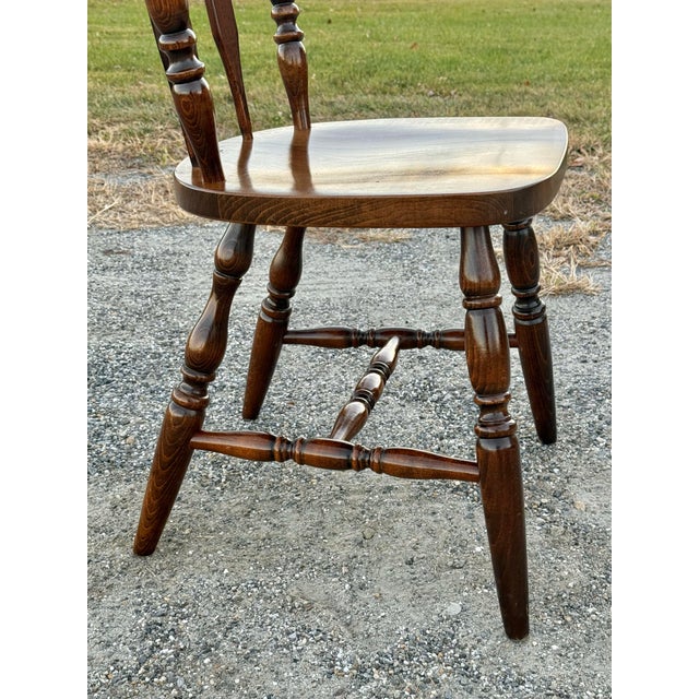 Vintage Arrowback Farmhouse Style Cherry Windsor Chairs - Set of 6 ...