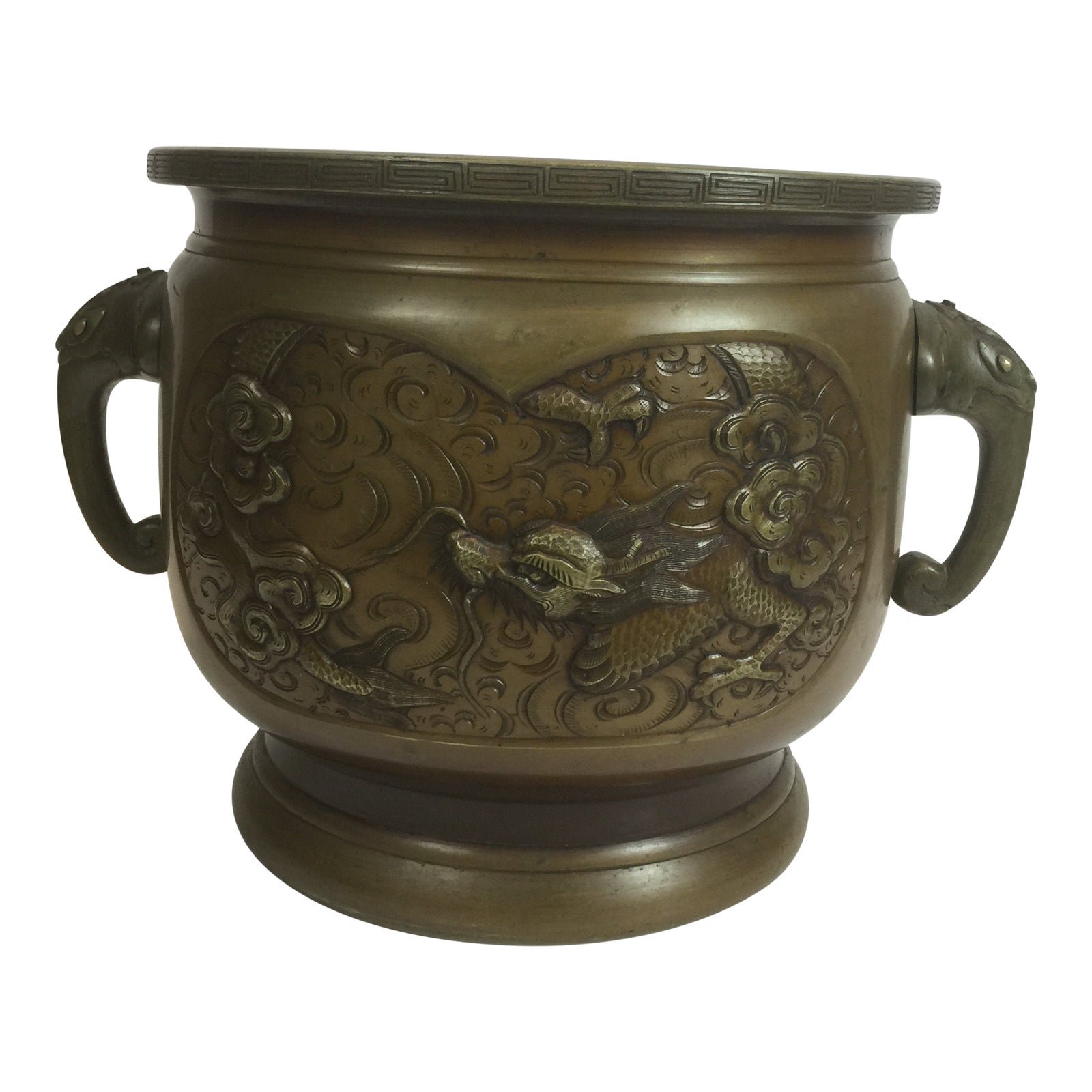 Antique Asian Bronze Hot Coal Pot | Chairish
