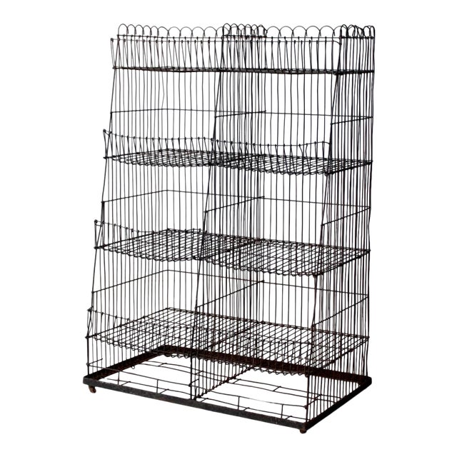Vintage Black Wire Shelf Rack Chairish