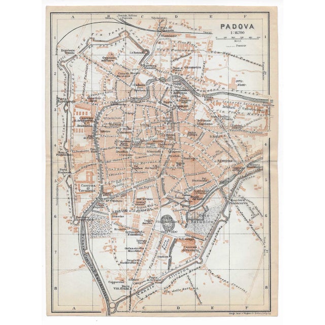 Map of Padova Italy 1928 | Chairish