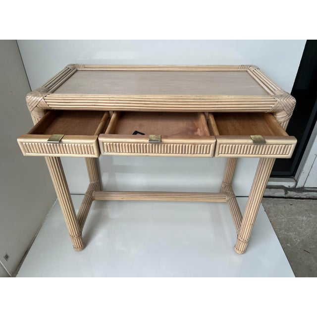 Vintage Coastal Writing Desk/Console | Chairish