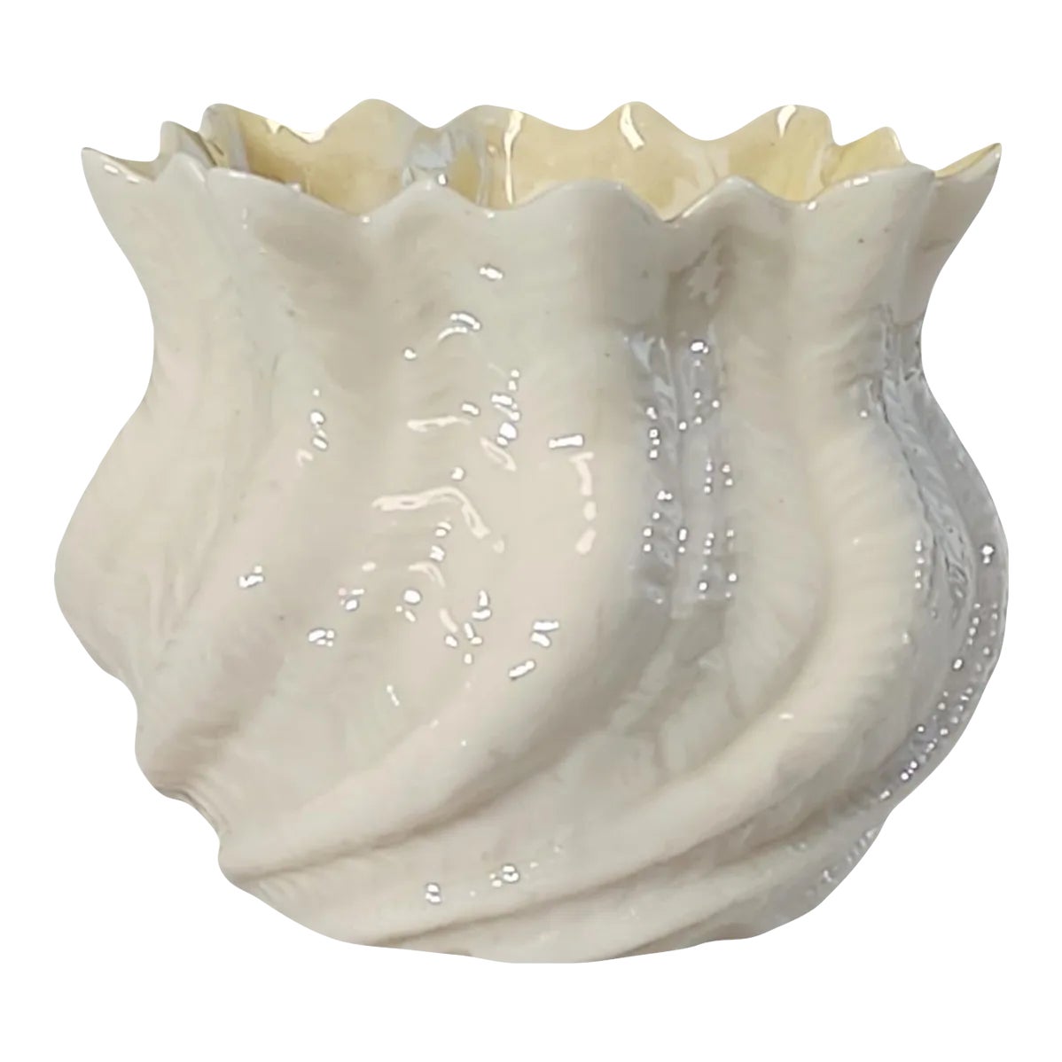 Belleek 2nd Mark 1891-1926 Neptune Salt Cellar | Chairish